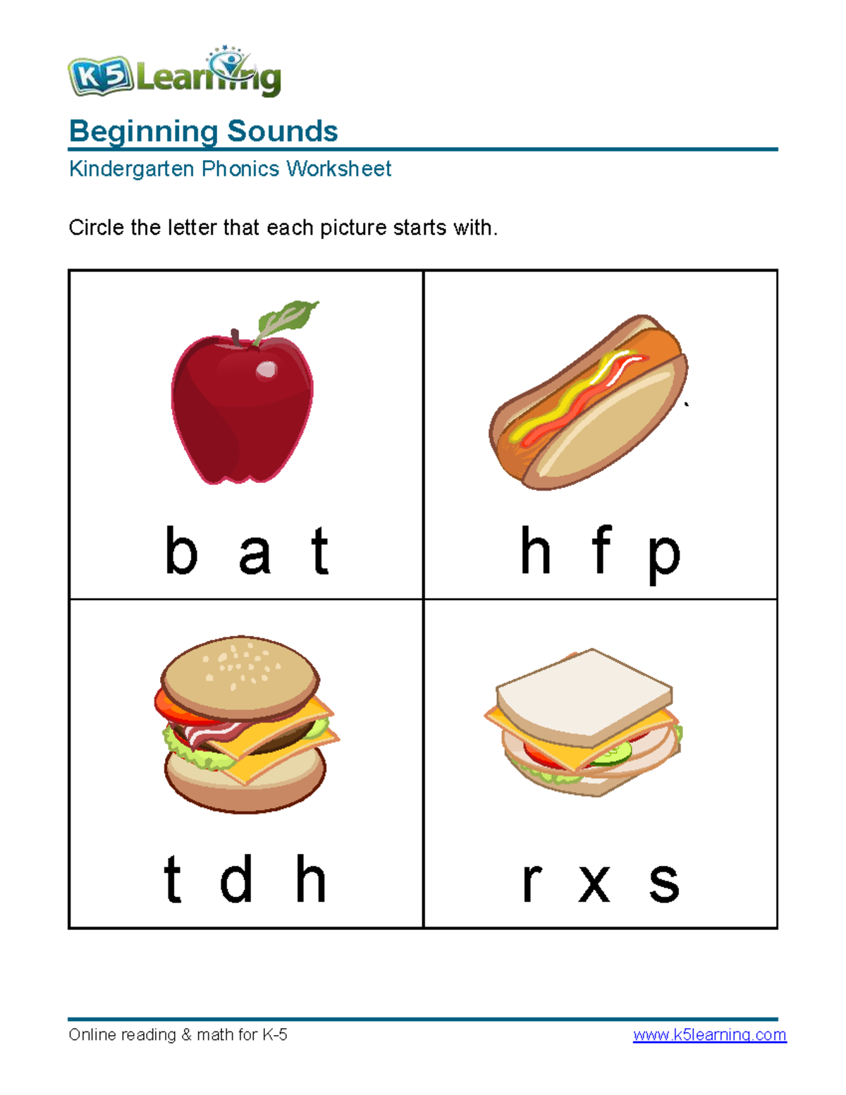 Kindergarten beginning sounds 4 - Triết học Mác Lênin - Beginning ...