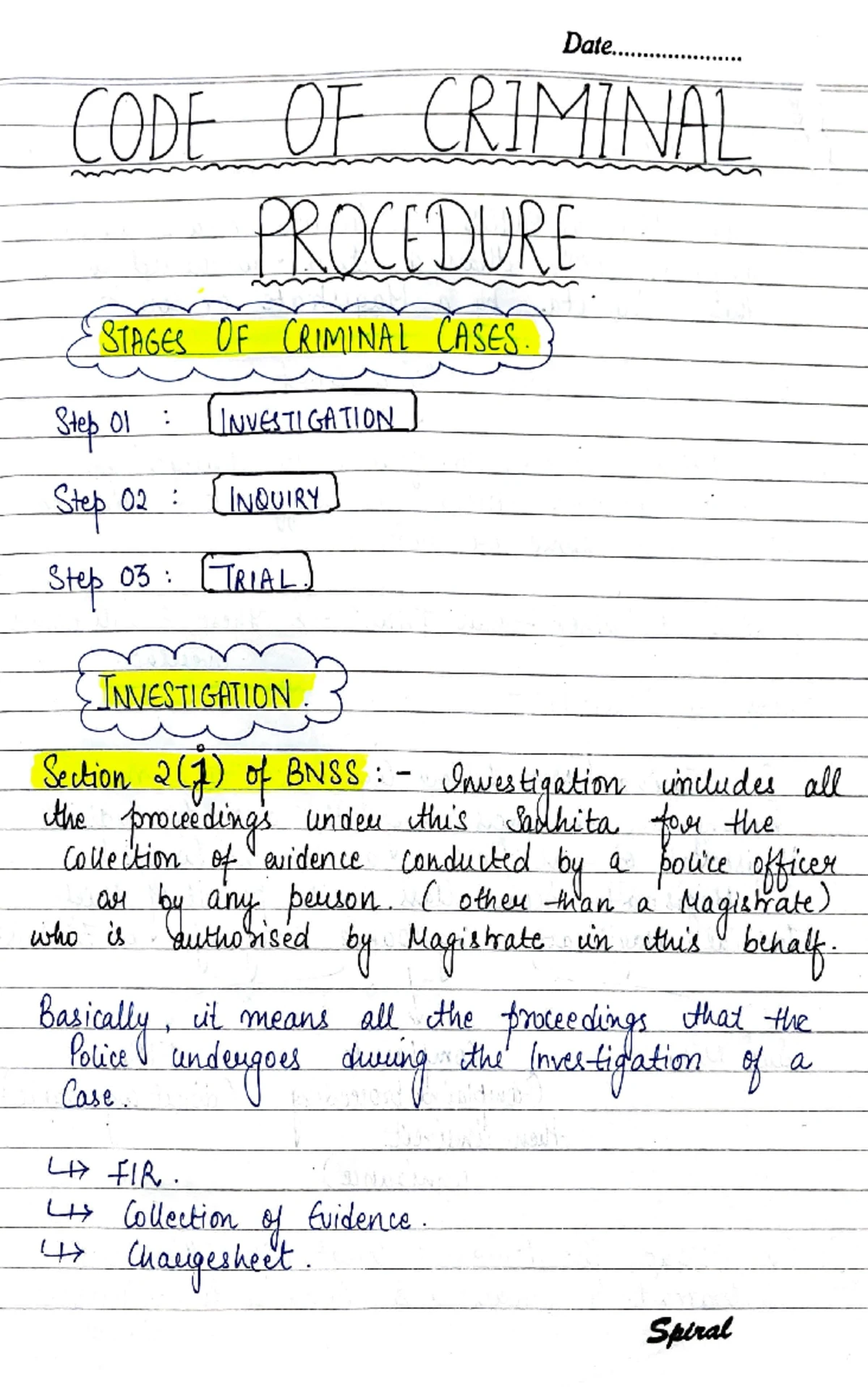 Stages of Criminal Trial Process - BNSS 1733294674 Guide - Studocu