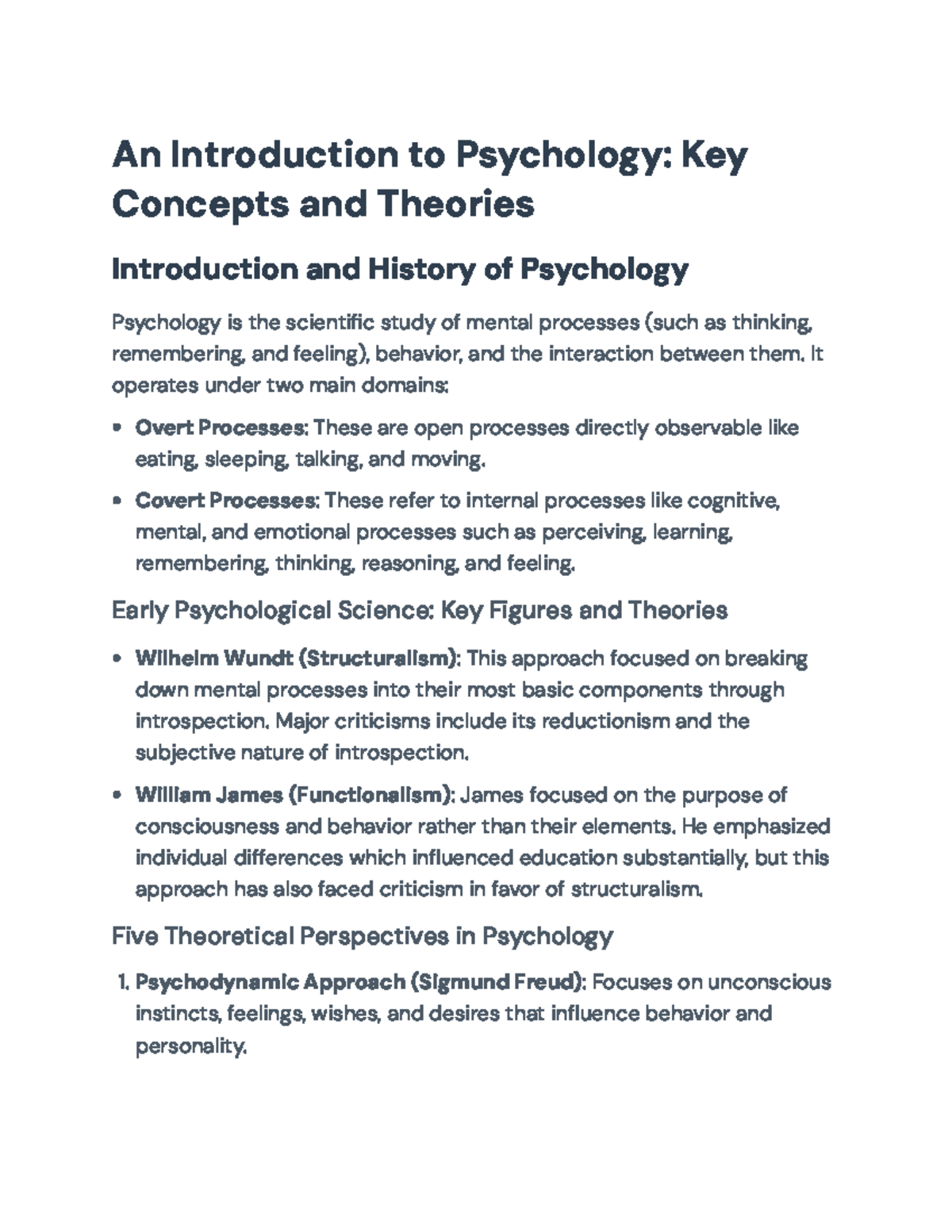 Introduction to Psychology: Concepts, Theories, and Research Methods ...