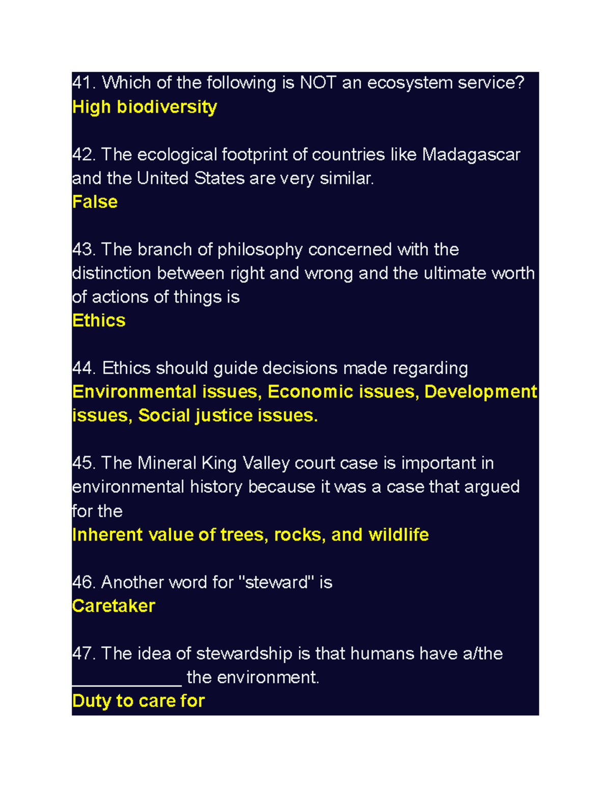 Vocab - ASSIGNEMENT - Which of the following is NOT an ecosystem ...