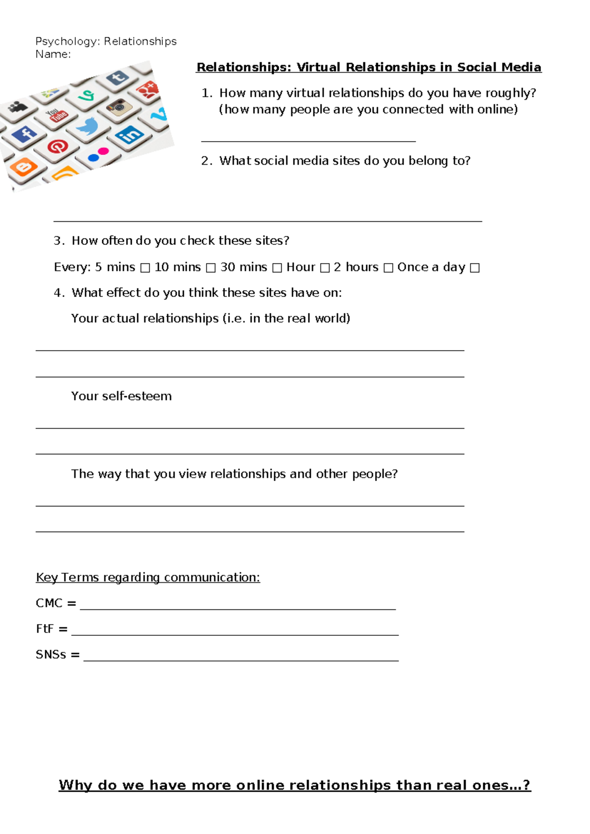 L9 REL Virtual Relationships in Social Media Overview and Evaluation ...