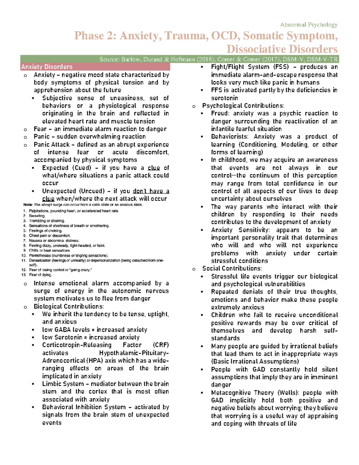 DSM-5-TR(tm) Reference: Anxiety, Trauma, OCD & Dissociative Disorders ...