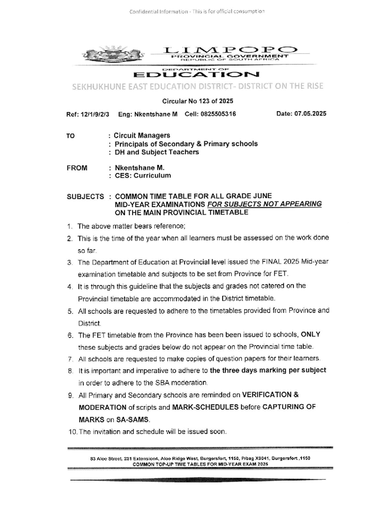 Common Time Table for All Grade June Mid-Year Exams 2025 - Studocu