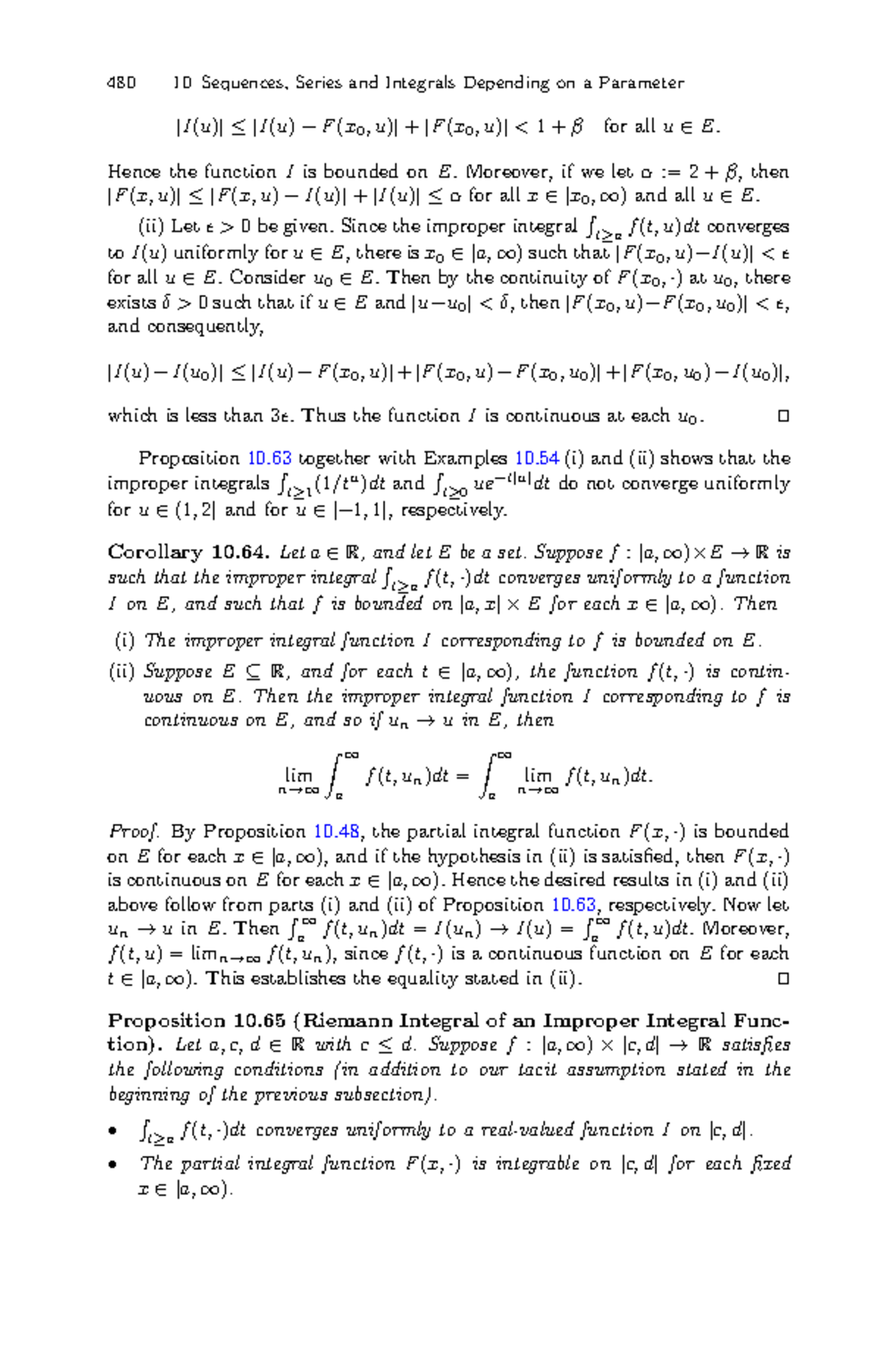 480 10 Sequences, Series and Integrals: Uniform Convergence and ...