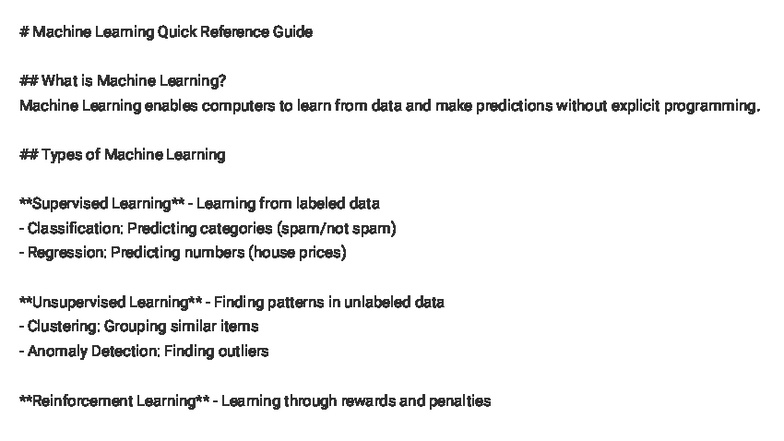Complete Guide to Machine Learning Fundamentals - Machine Learning ...