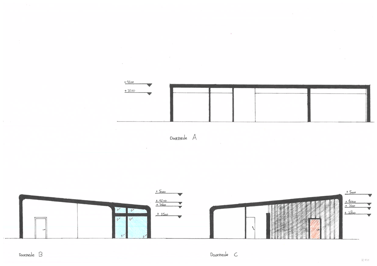 Doorsnede 1 op 100 kleur - Ontwerpen 1 Huis en Verankering in het ...