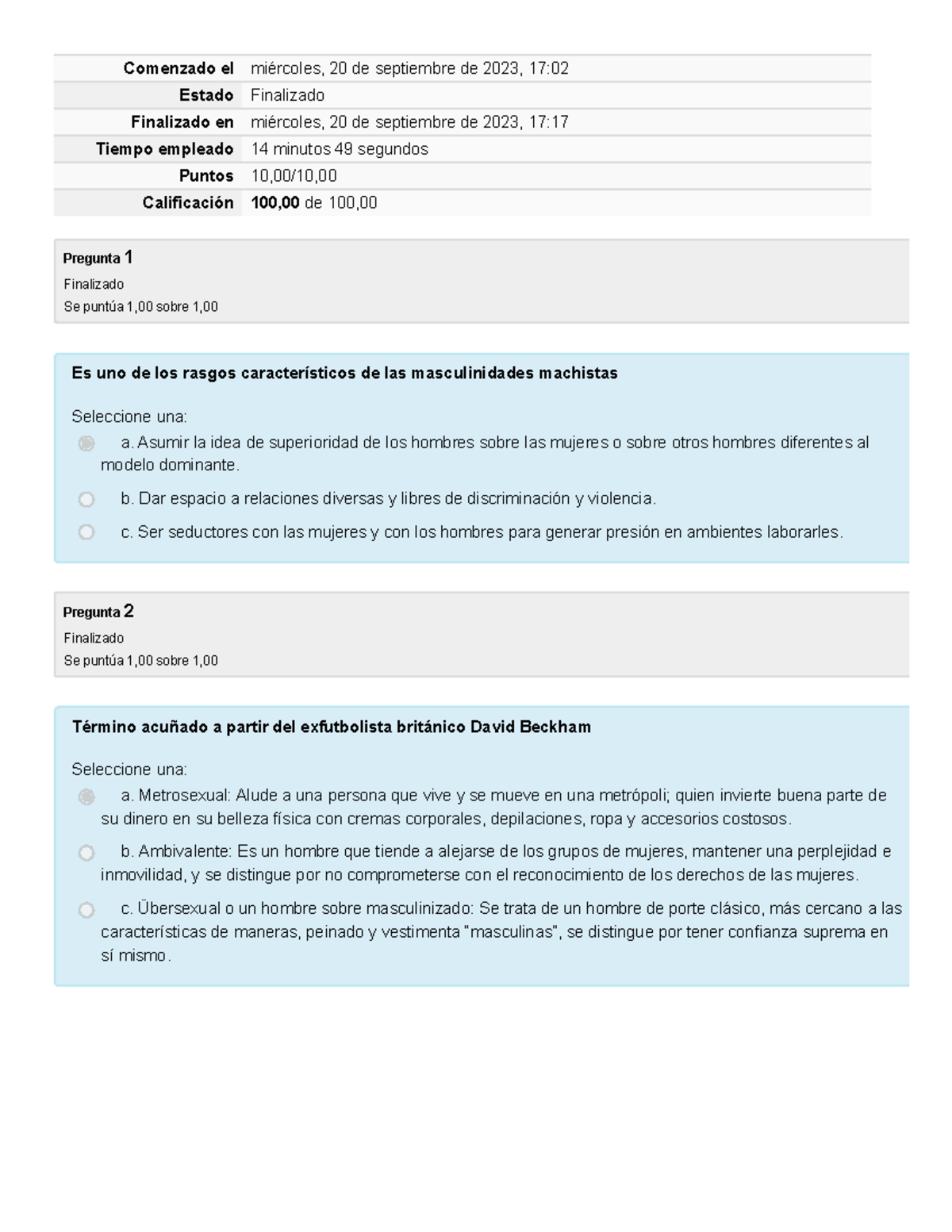 Unidad 2 INM: Masculinidades y Modelos para Transformar - Examen Final ...