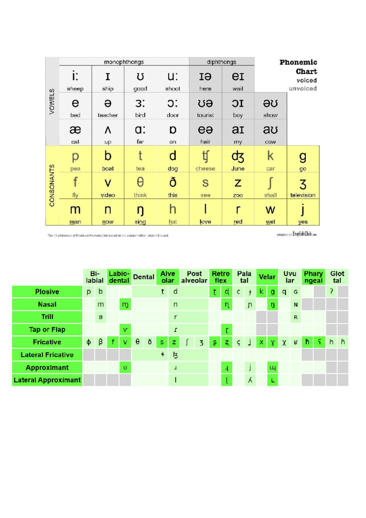 Phonetics 1: Monophthongs and Diphthongs Overview - Studocu