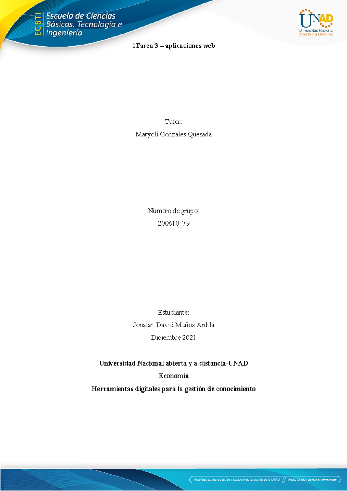 Formato portada para cualquier trabajo - Catedra unadista - UNAD - Studocu