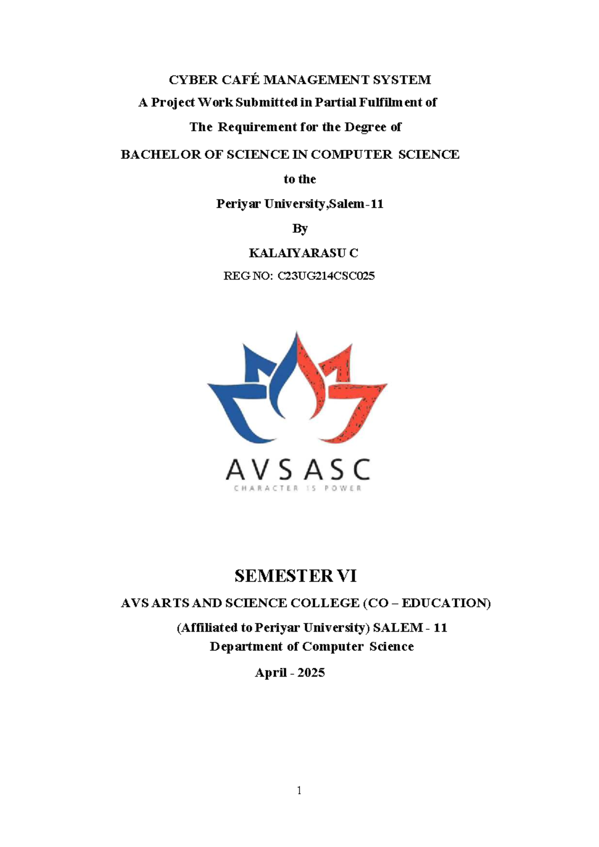 Cyber Café Management System Report - B.Sc. Computer Science Project - Studocu