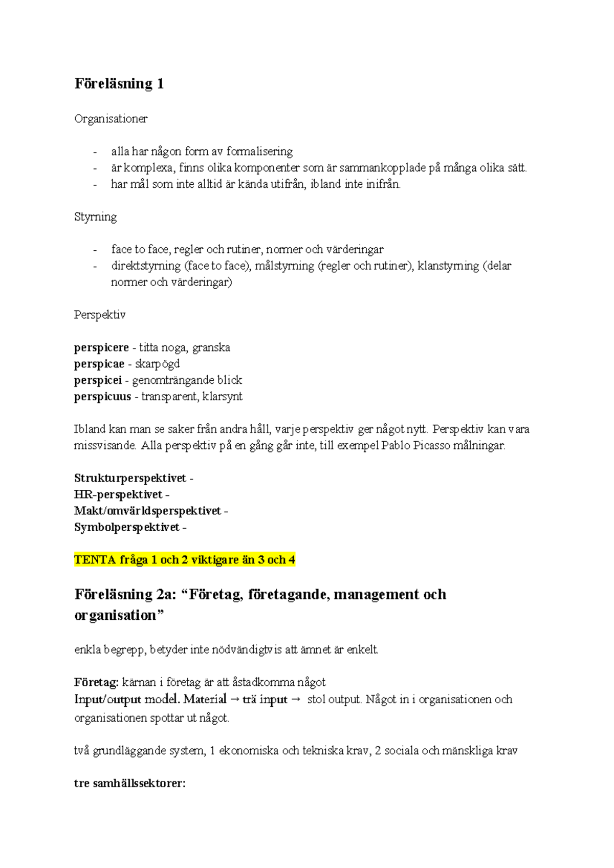 Föreläsning 1-2a-b FEK: Organisation, Management och Digitalisering ...
