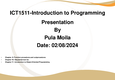 ICT1511 - Unisa - Introduction to Programming - Studocu