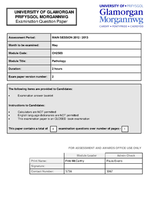 Pathology Exam Questions and Answers - Explain the role of each type ...