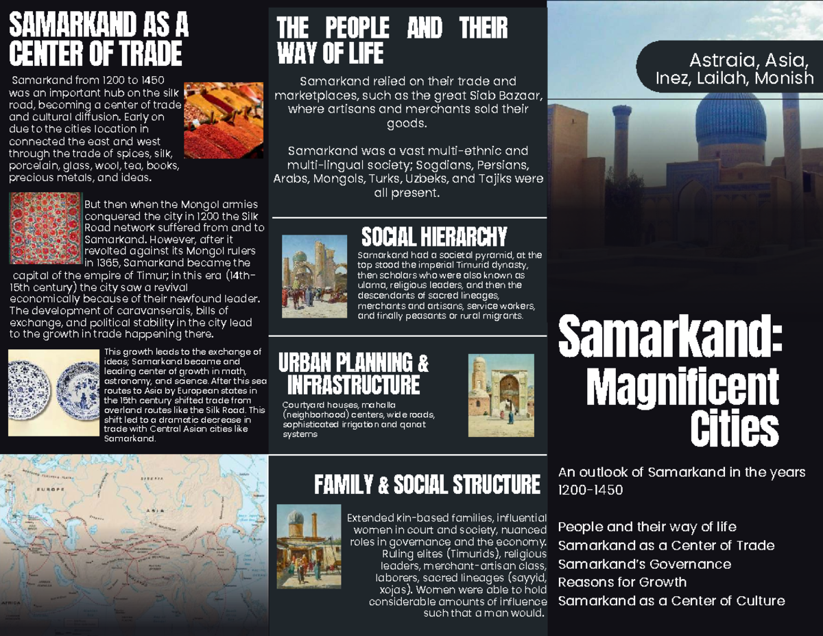 SAMARKAND AS A TRADE HUB (1200-1450): CULTURE & GOVERNANCE - Studocu