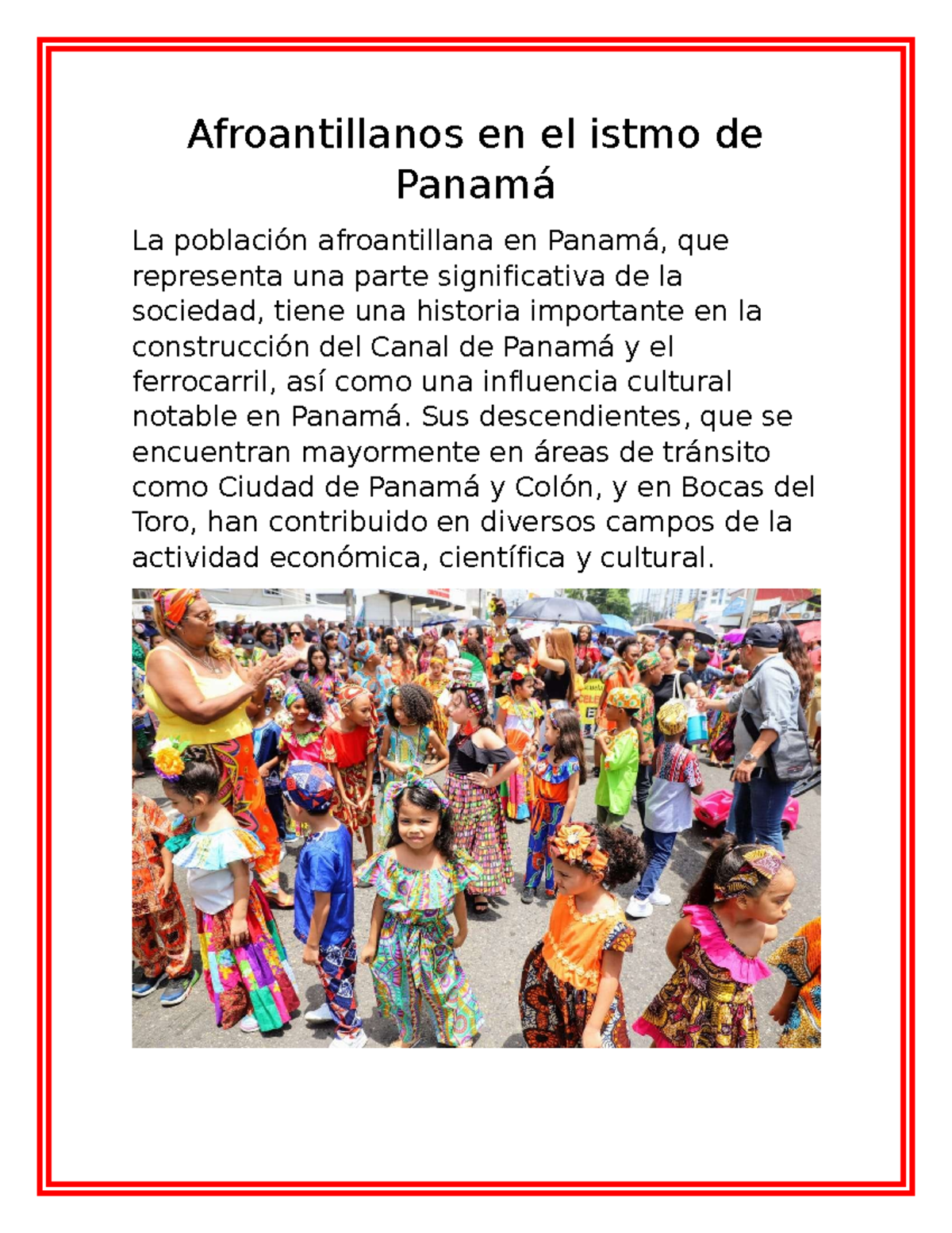 Afroantillanos en el istmo de Panamá - Afroantillanos en el istmo de ...
