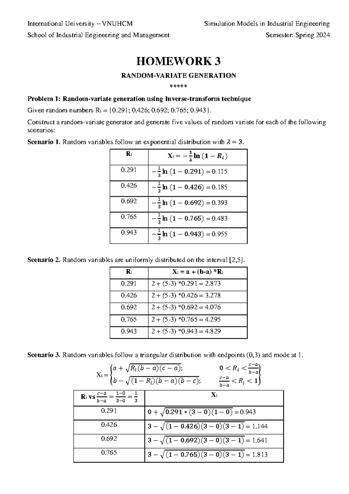 Homework 3 solution - International University – VNUHCM School of ...