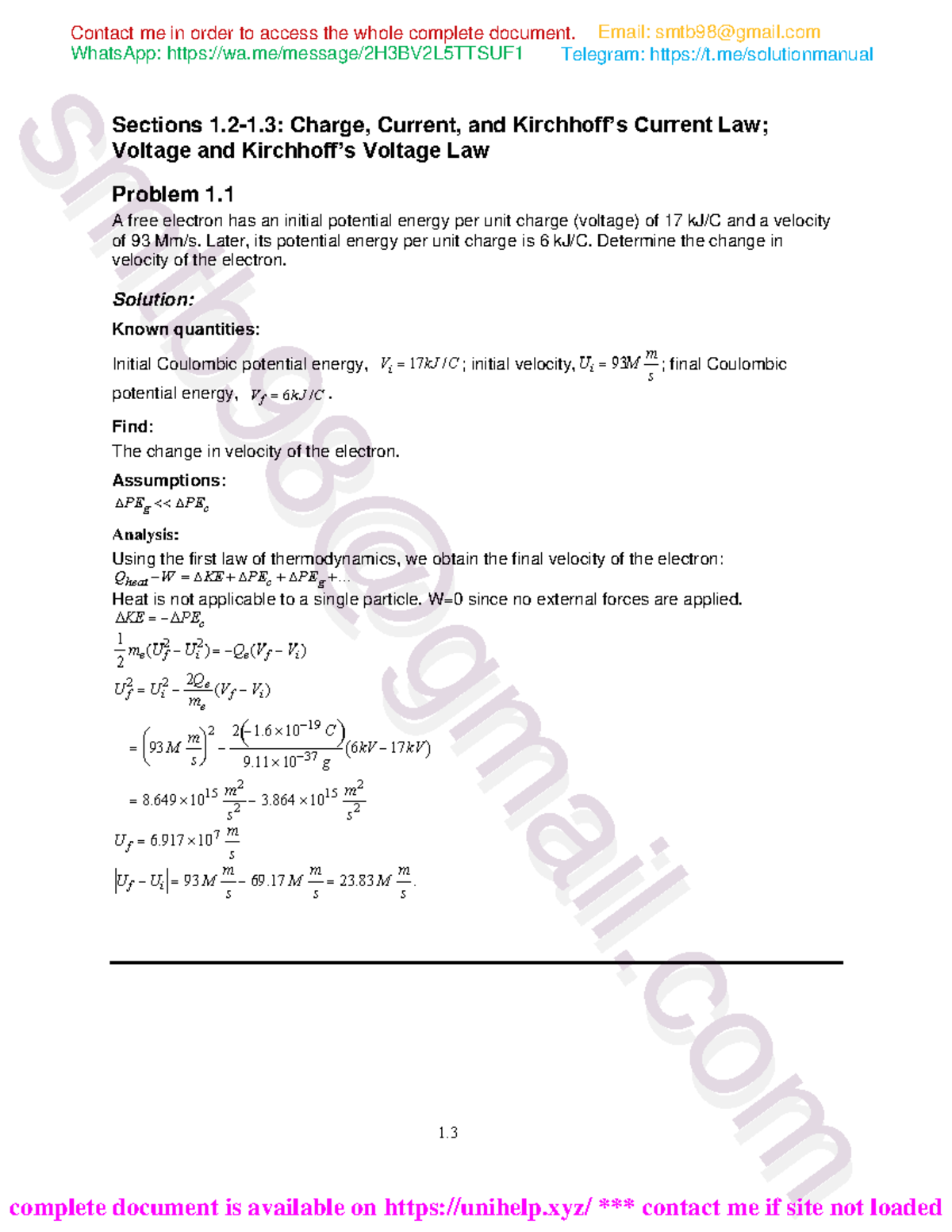 Solution Manual for EEE 210: Electromagnetic Concepts & Applications ...