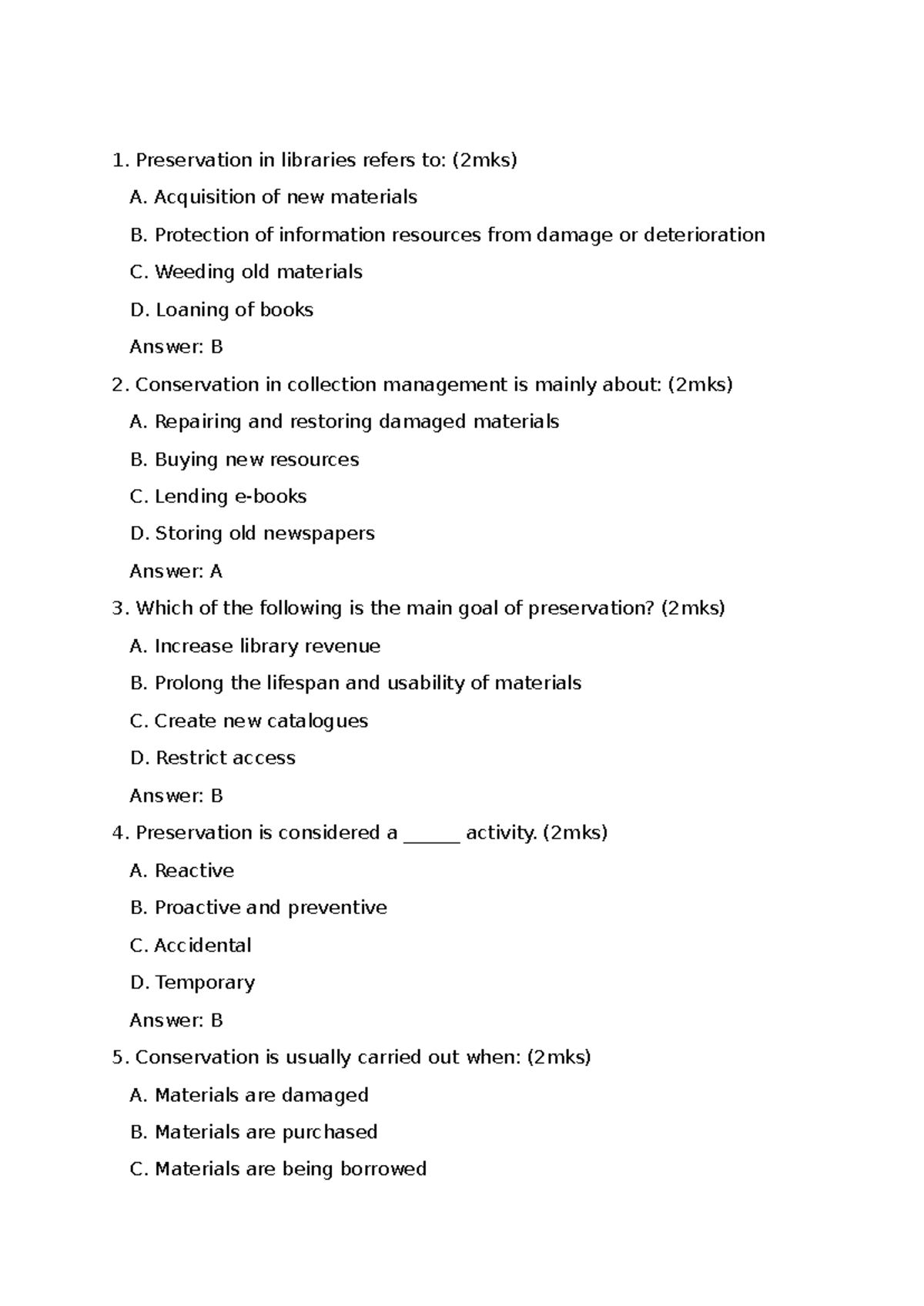 Preservation Strategies in Libraries: Key Concepts and Practices (LIB ...