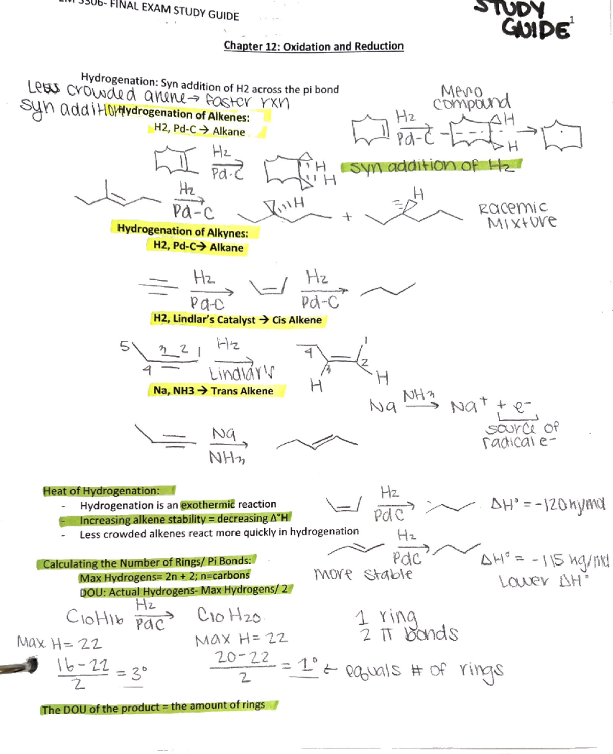 Ochem 2 Final Exam Study Guide: All Reactions and Concepts Overview - Studocu