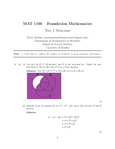 Foundation Mathematics - MAT 1100 - UNZA - Studocu