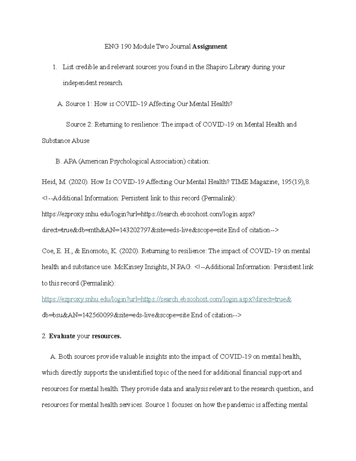 2-2 Journal Assigment Finished - ENG 190 Module Two Journal Assignment ...