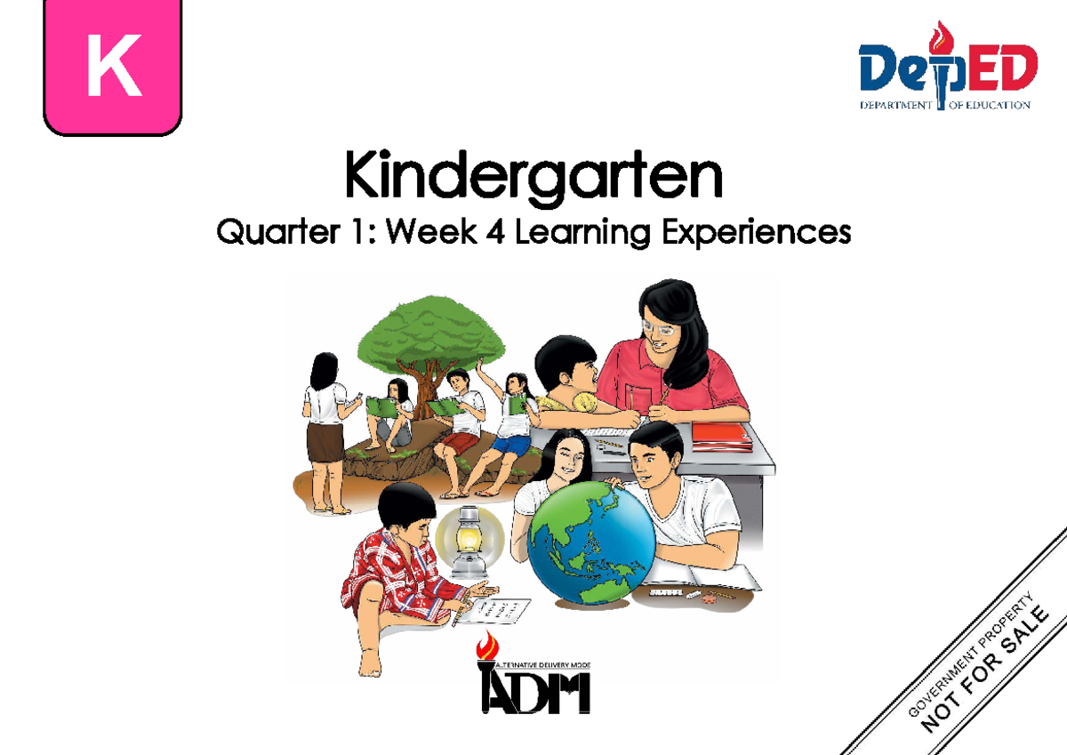 K Kindergarten Quarter 1: Week 4 Learning Activities Guide - Studocu