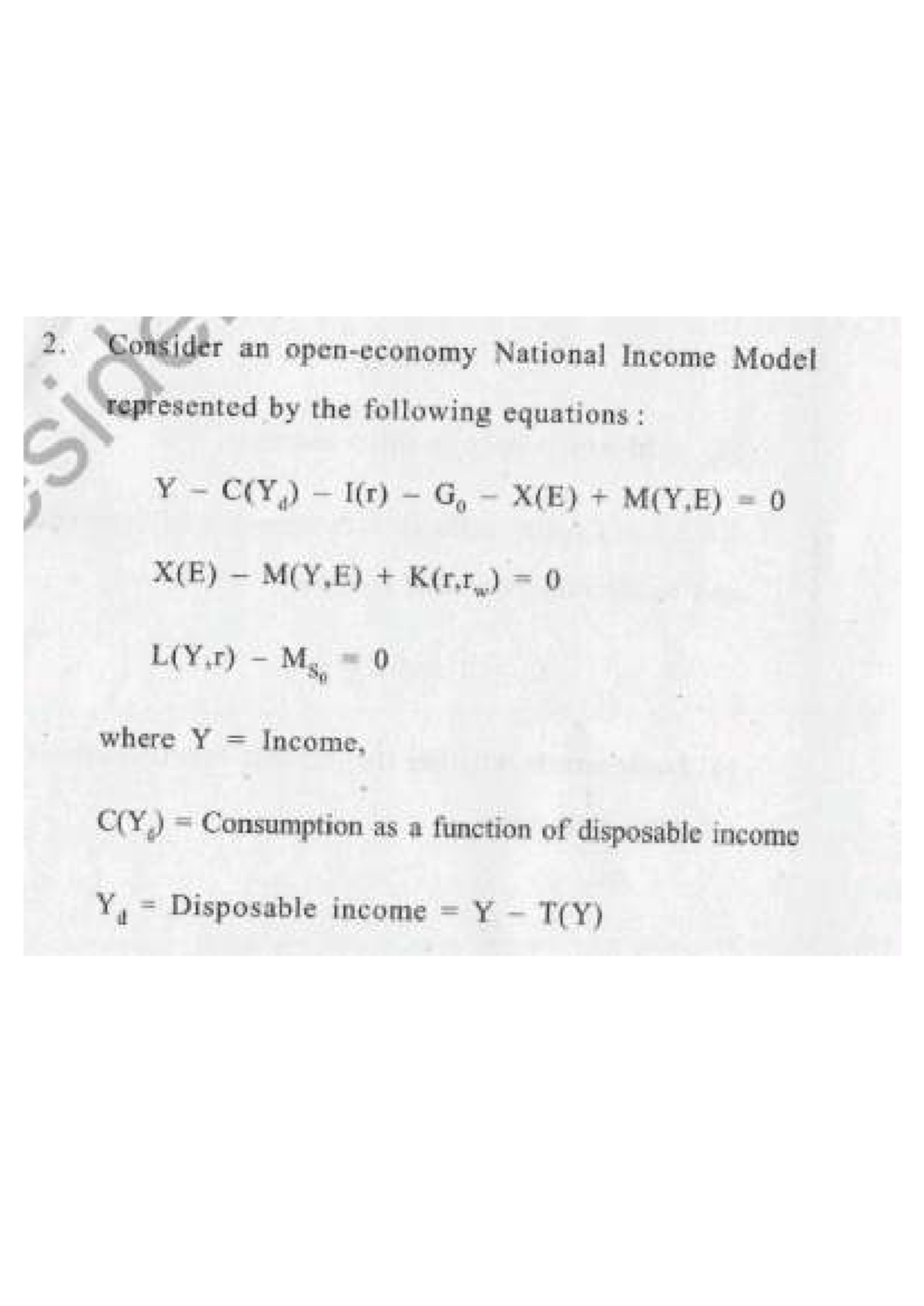 National Income Model Analysis: Equations & Implicit Function Rule ...