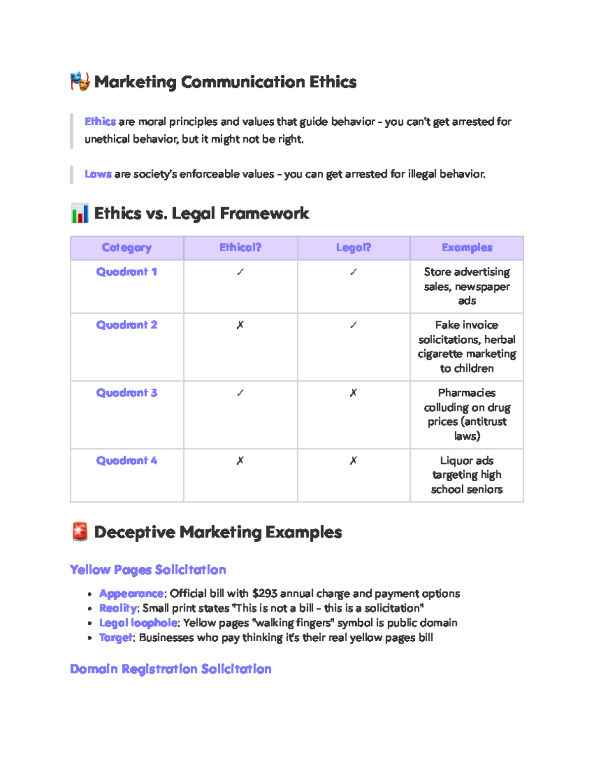 IMC 104 Lecture 5: Exploring Ethical Issues in Marketing Communication - Studocu