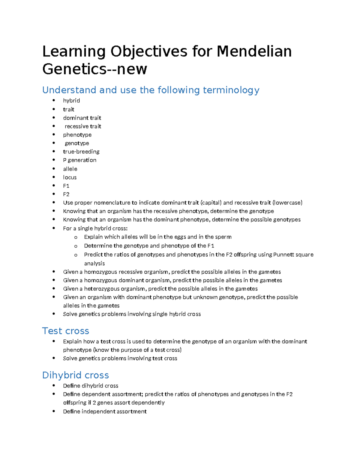 Genetics Problems and Concepts Overview: Dihybrid Cross & Mendelian ...