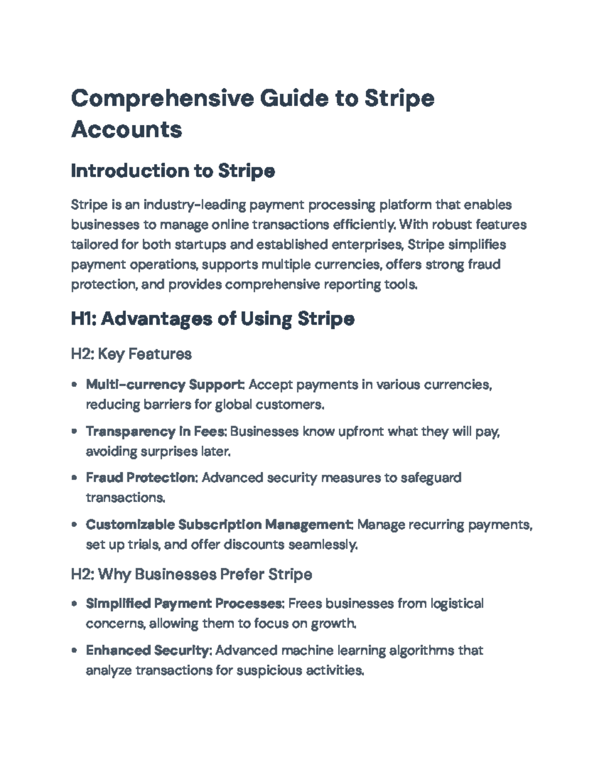 Comprehensive Guide to Stripe Payment Processing: Setup & Features - Comprehensive Guide to ...
