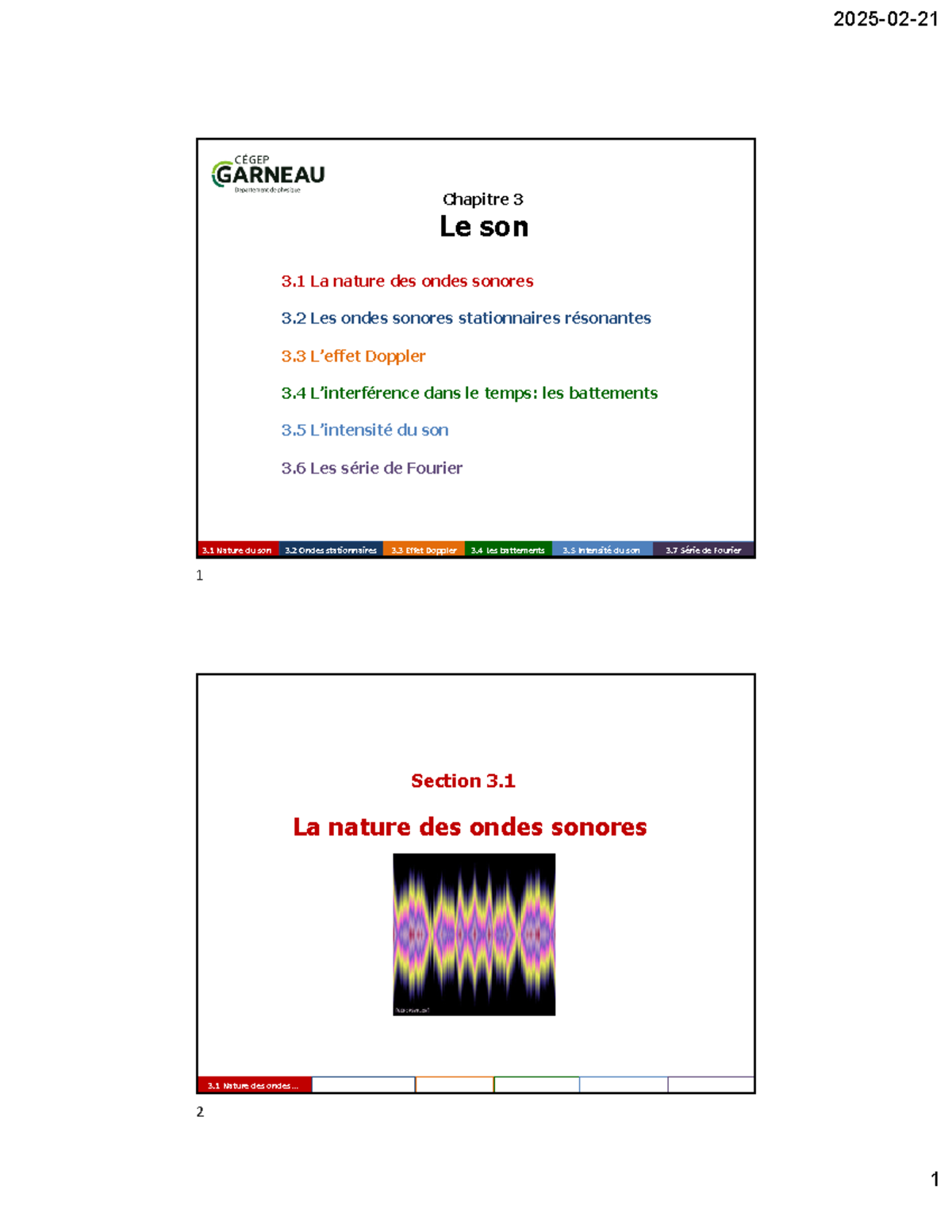 Chapitre 3 - Notes de Cours sur le Son et ses Propriétés - Studocu