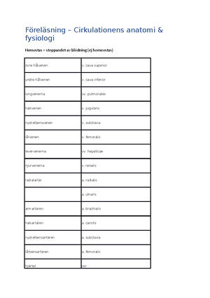 Anatomi moment 1 - Tenta exempel - Kurskod 1SJ Bedömningsform - Starttid 20.06 06: Sluttid 20.06 ...