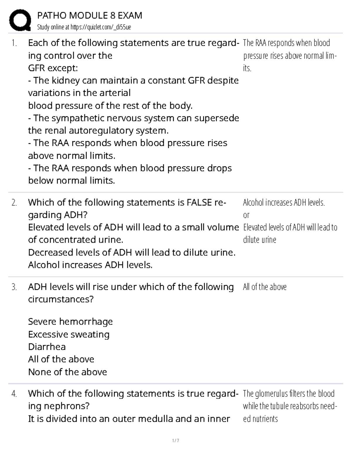 PATHO 8 EXAM Study Guide: Key Concepts and Review Notes - Studocu
