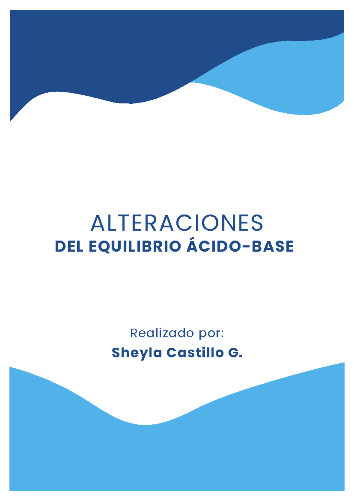 Alteraciones del Equilibrio Ácido-Base: Análisis y Compensación - Studocu