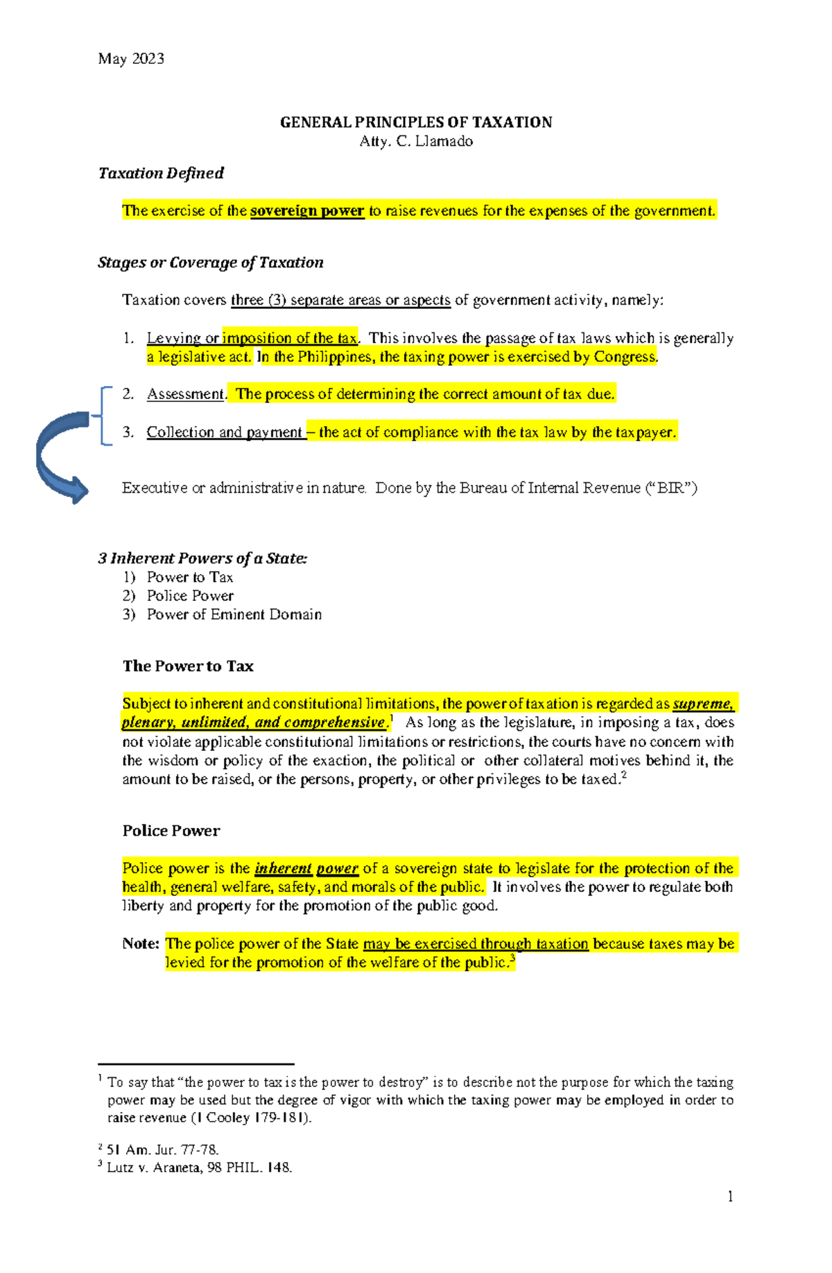 General Tax Principles: Comprehensive Overview and Analysis - Studocu