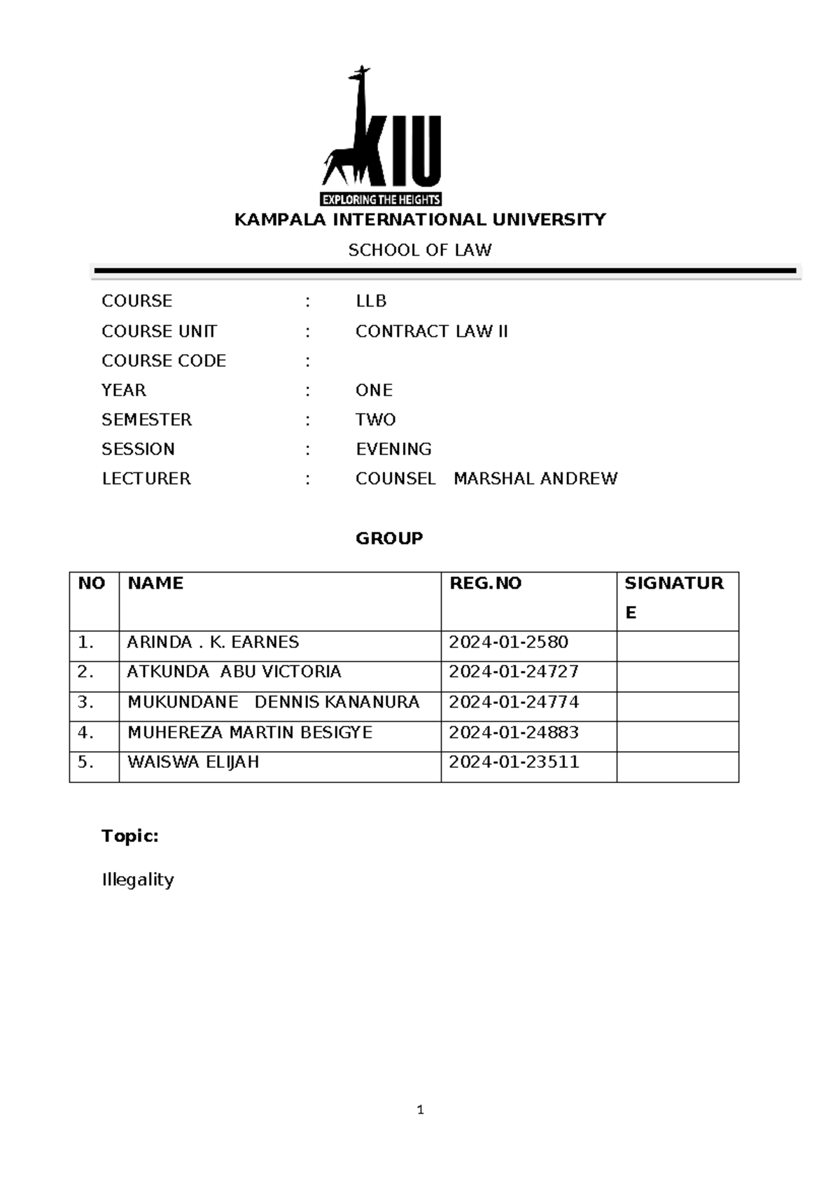 Illegality in Contract Law II: A Study of Legal Principles (LLB) - Studocu