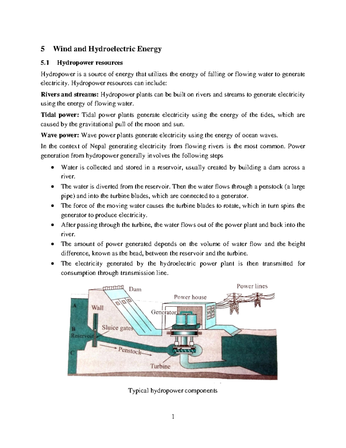 Energy Engineering: Hydropower Insights (Chapter 05) - Studocu