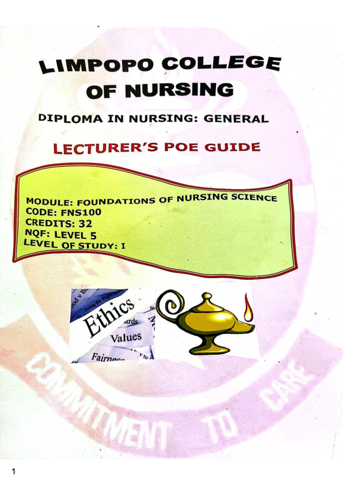 FNS100 Study Guide: Character, Ethics, and Informatics in Nursing - Studocu