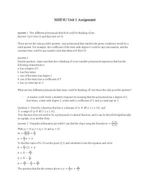 MHF4U - Advanced functions 12 - Studocu