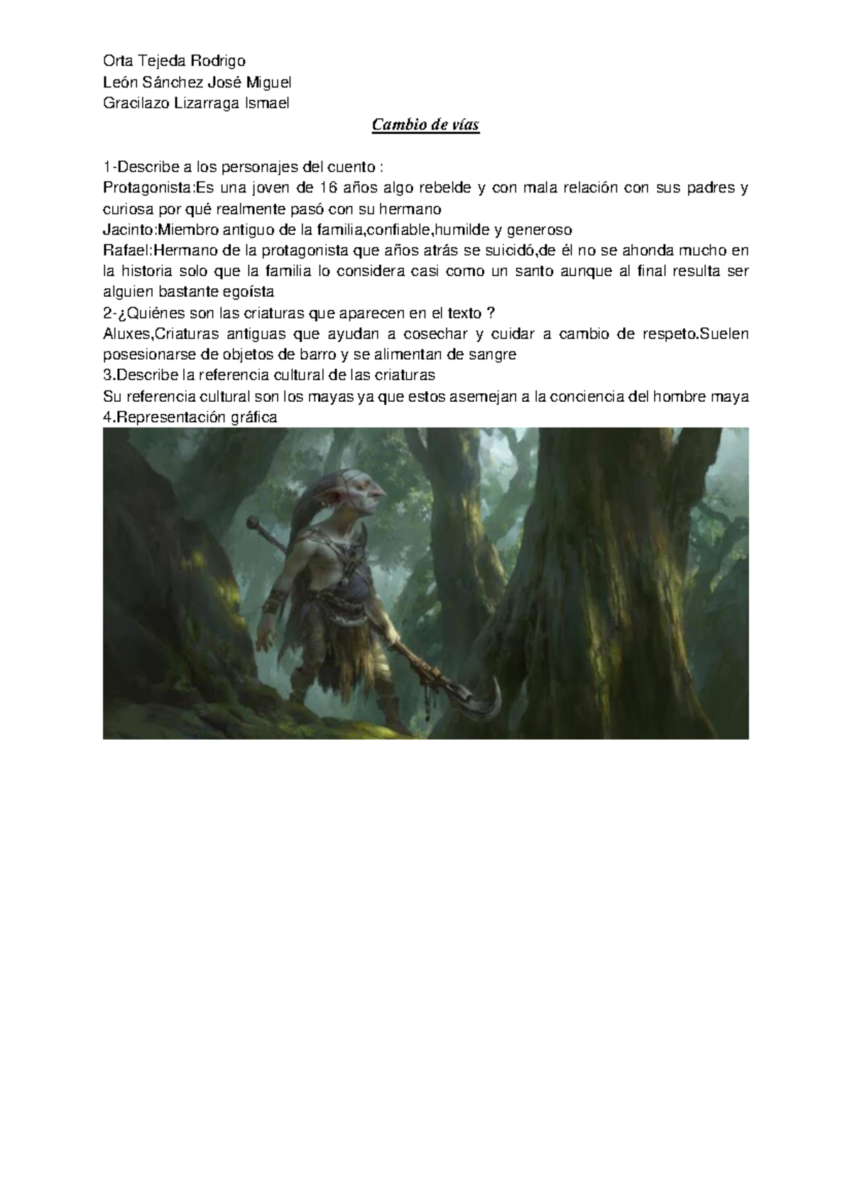 Comentarios de Literatura: Análisis de Personajes y Criaturas en el ...