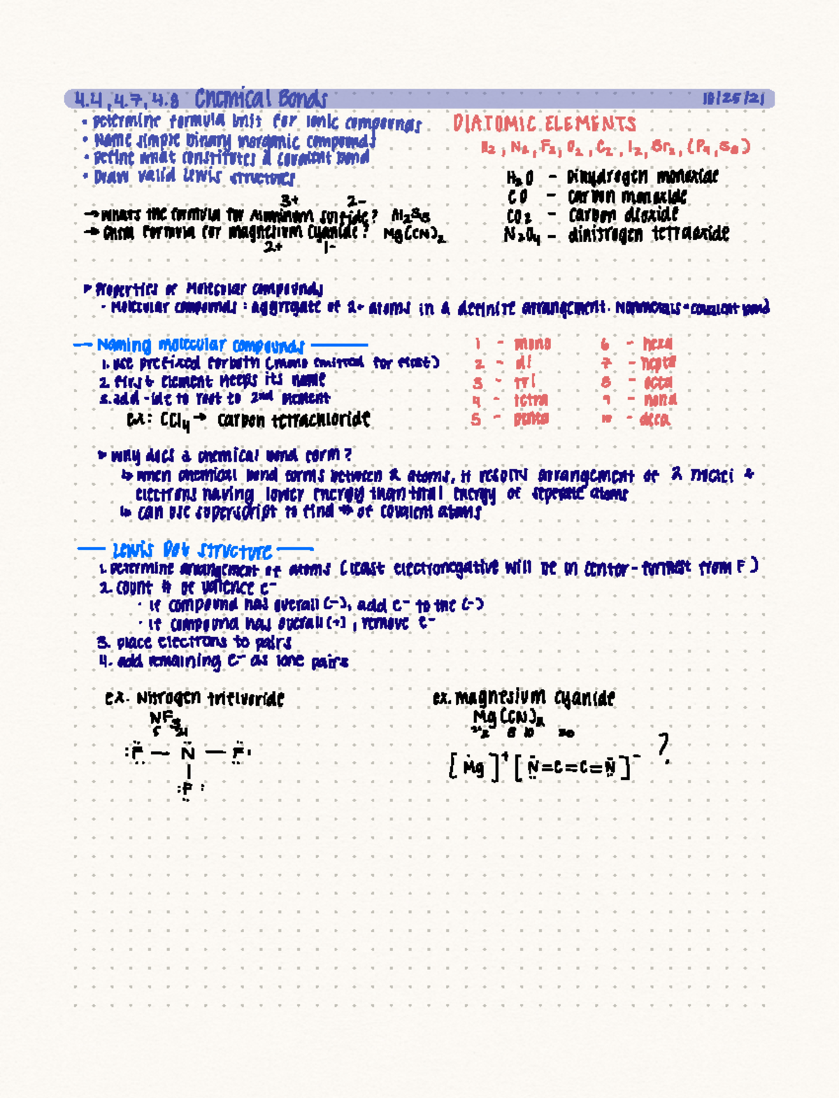 Chem 14A - Week 5 Notes - 1 4 4 4 ChemicalBonds 1012512 ...