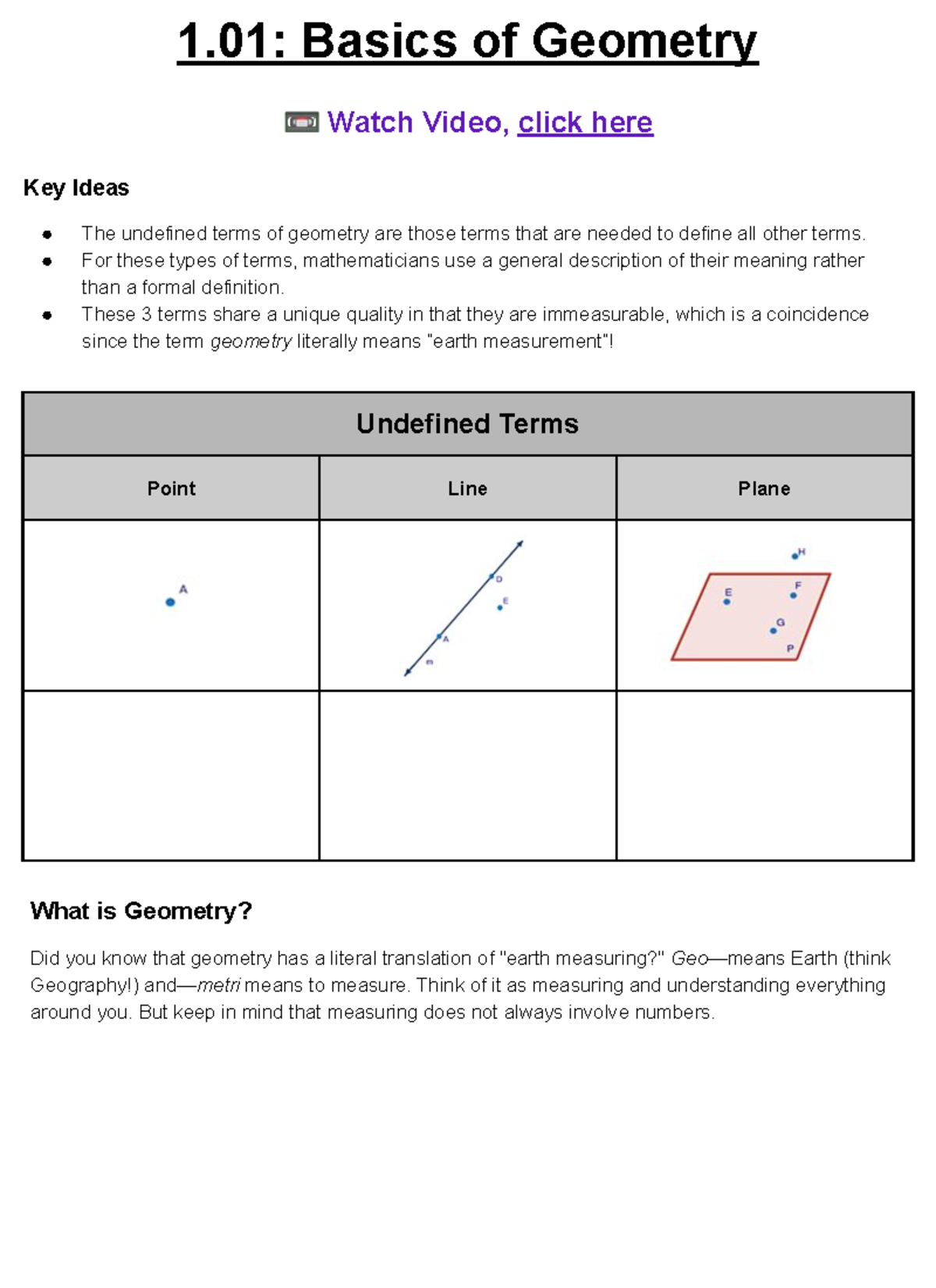 V22 1 - FLVS Geometry Honors: Segment 1, Module 1 Overview - Studocu