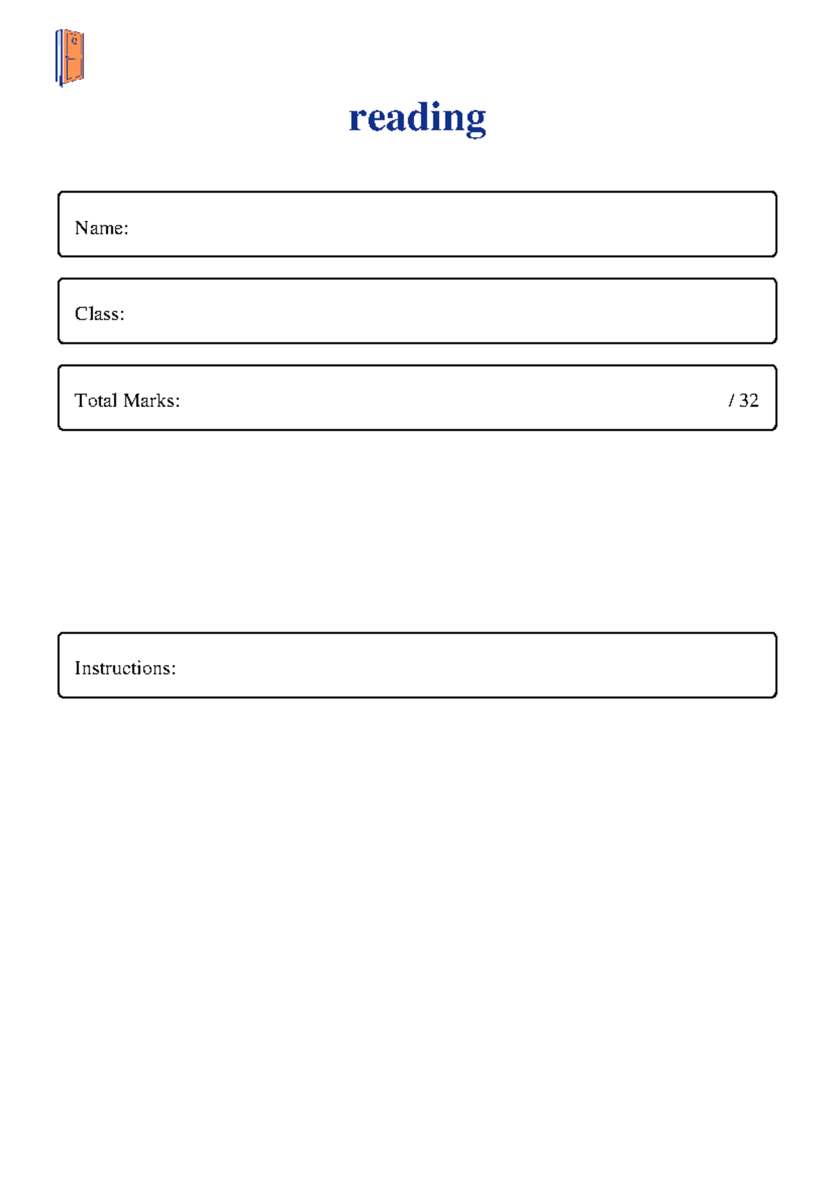 Exam - Reading Comprehension Questions (Class: 2026) - Studocu