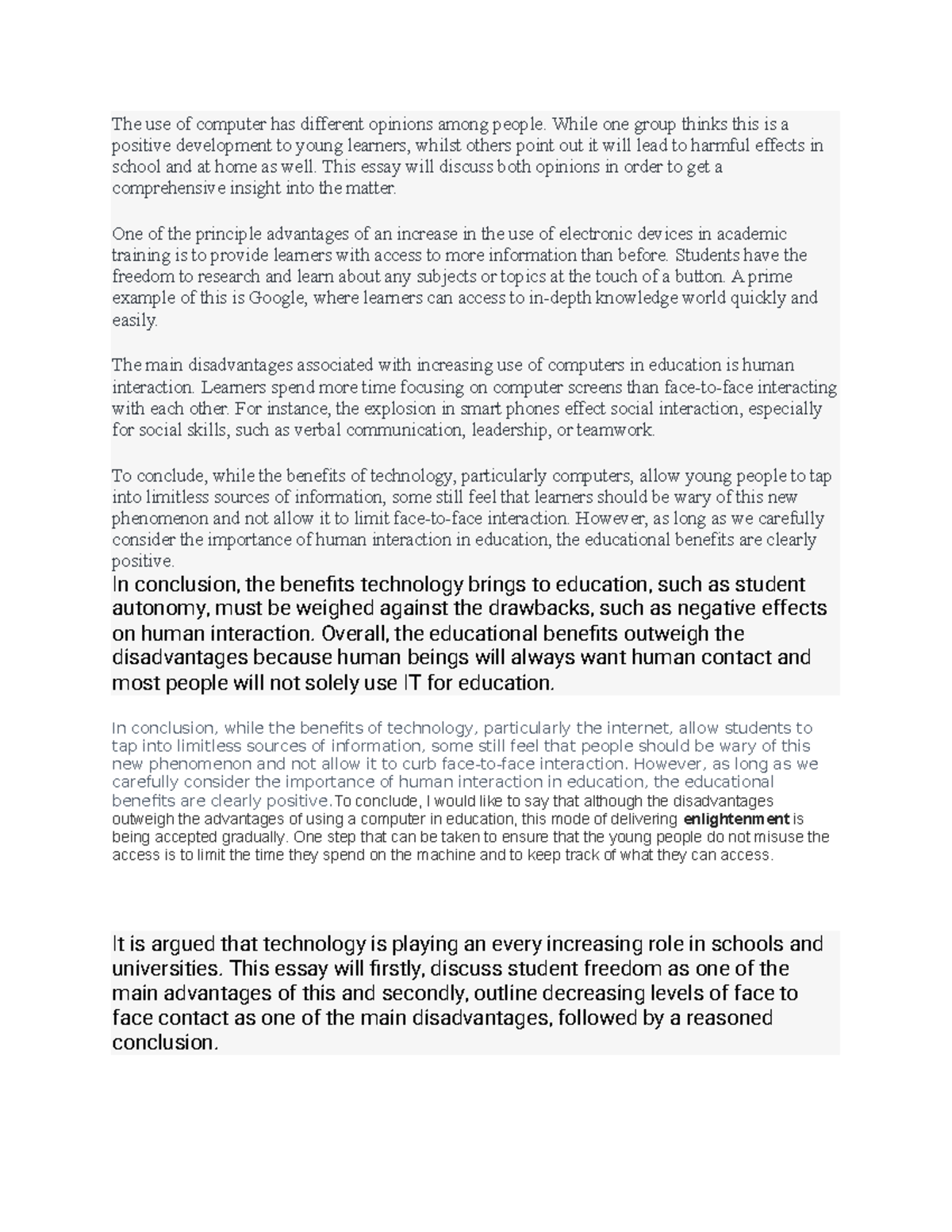 The Impact of Technology on Education: Pros and Cons Essay (EDU 101 ...
