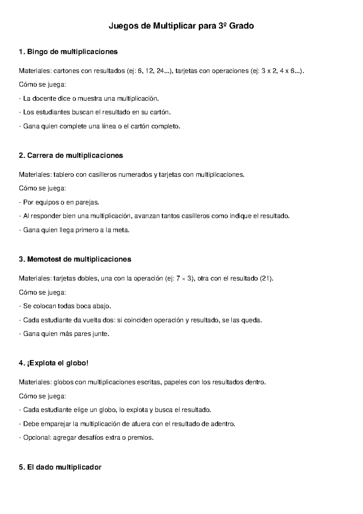 Juegos de Multiplicar para 3º Grado: Actividades Divertidas y ...