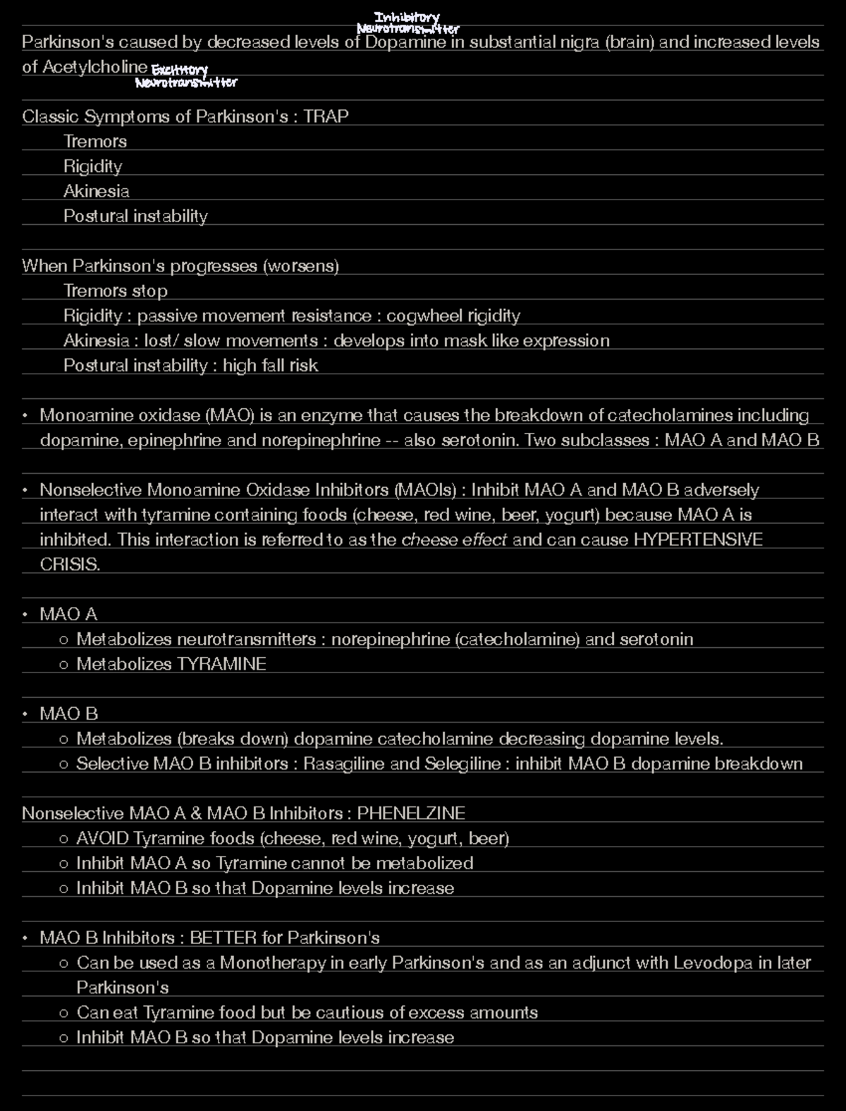 Antiparkinson Disease Overview and Treatment Options - W3 - Studocu