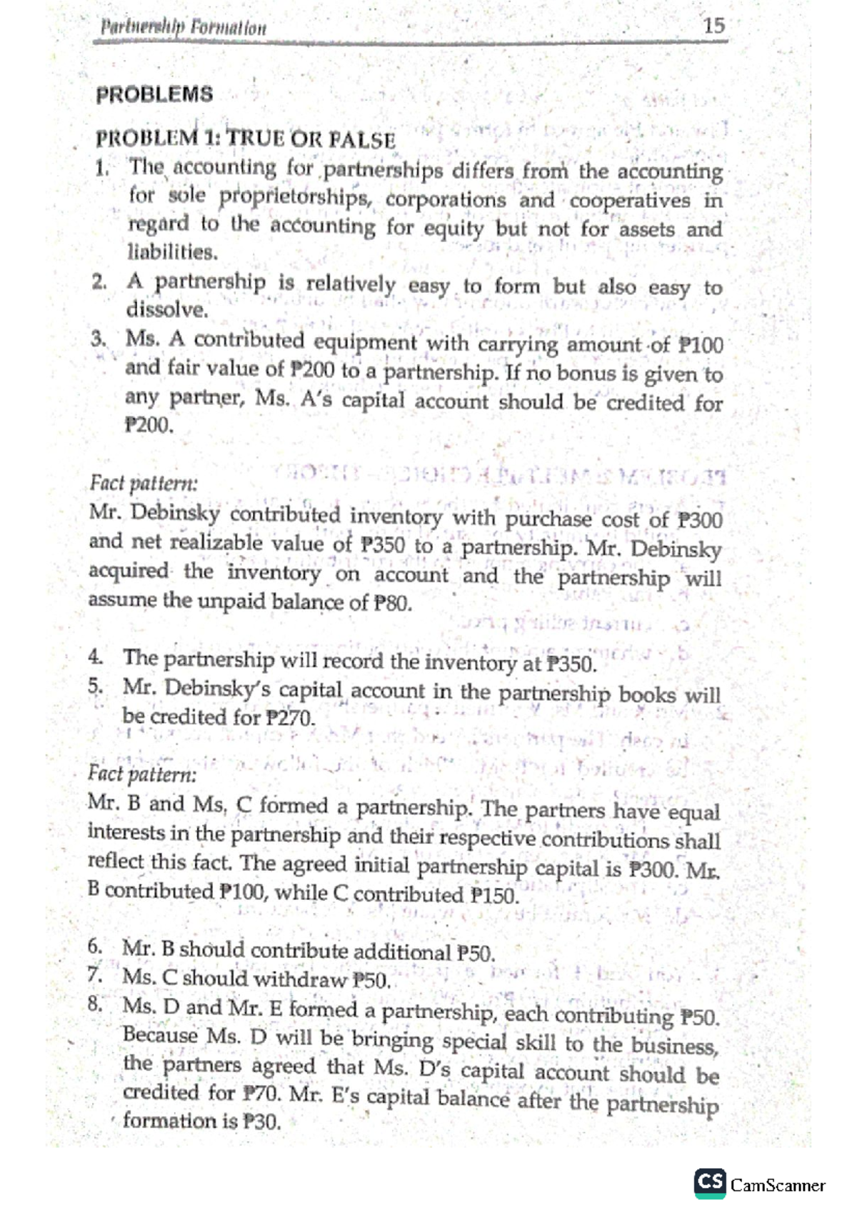 CS 101 Chapter 1: Partnership Formation Problems and Exercises - Studocu