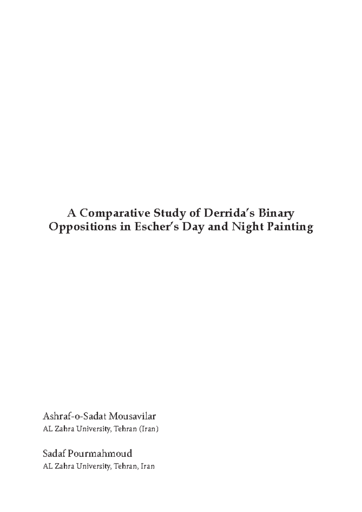 Dialnet-AComparative Study Of Derridas Binary Opposition In Esche ...