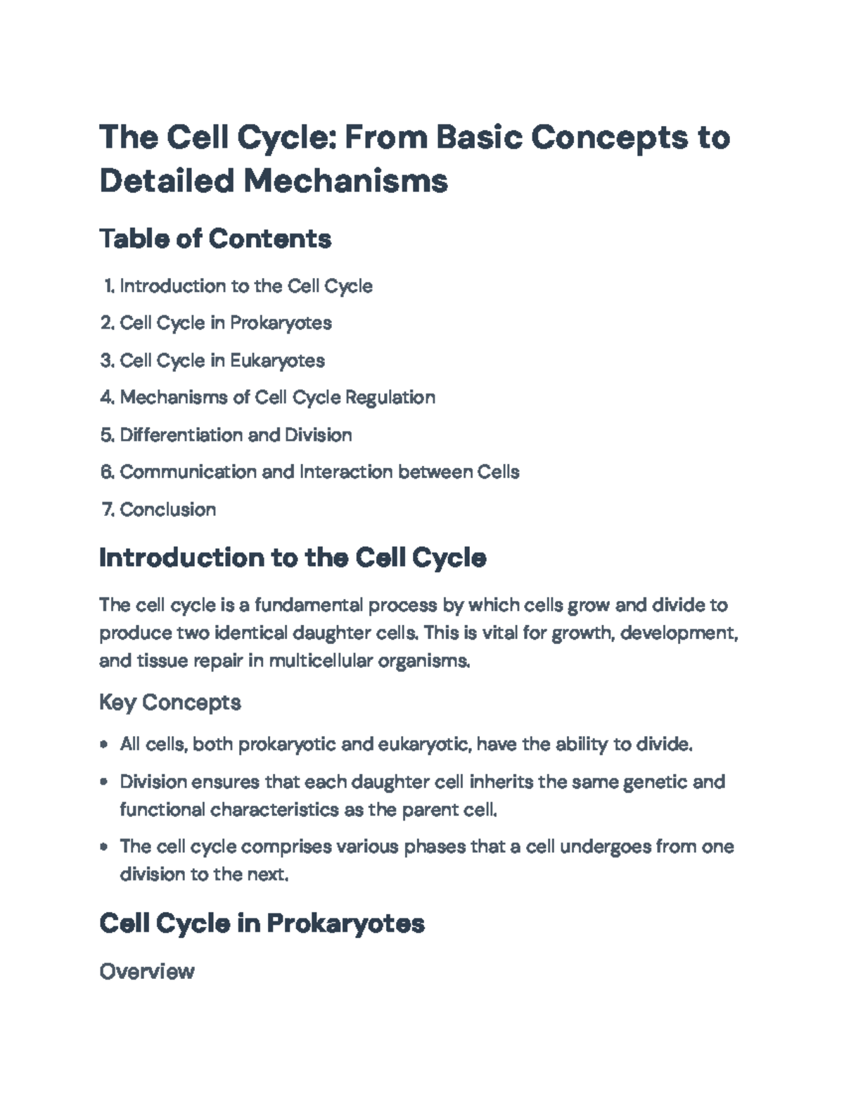 The Cell Cycle: Concepts, Mechanisms, and Cell Division Processes - The ...