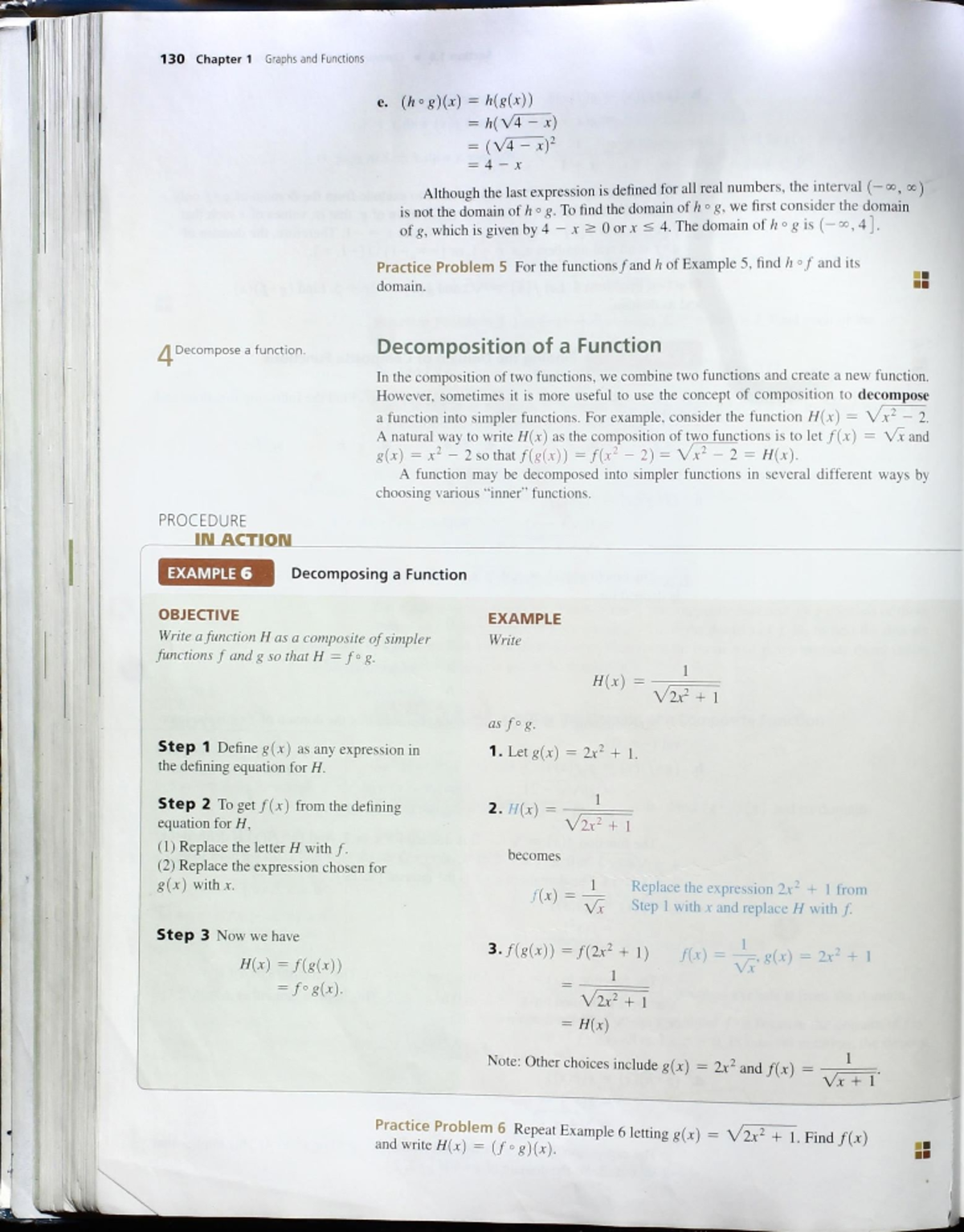 130 Chapter 1: Graphs and Functions - Decomposition of Functions ...